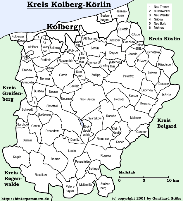 Kolberg-Körlin Cities and Villages Online | My Pomerania - German and ...